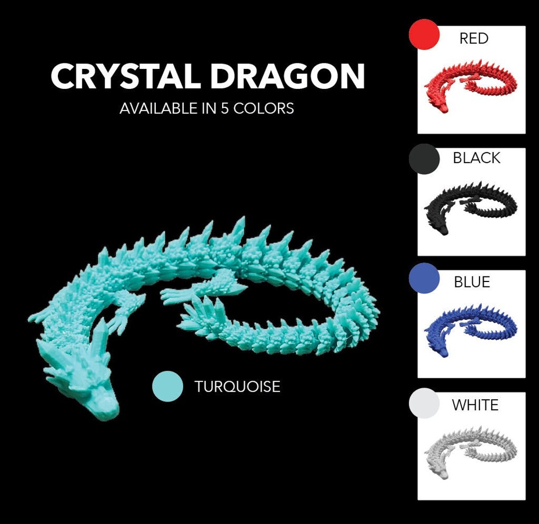Magic Crystal Dragon Sensory Toy - 15 Inch - Biodegradable PLA Plastic ...