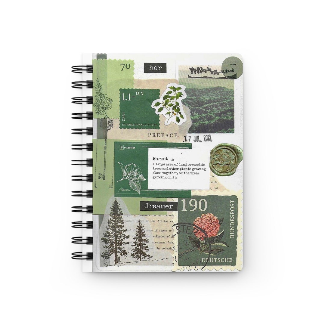 Green Forest Spiral Bound Journal - Etsy