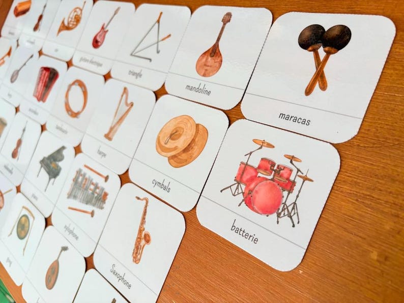 Musical Instruments, Montessori-inspired Nomenclature Card - Etsy