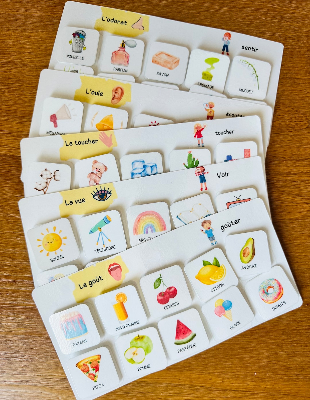 Five Senses Recognition Game/fun Game/montessori Inspiration - Etsy