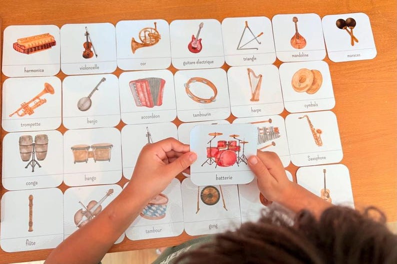 Musical Instruments, Montessori-inspired Nomenclature Card - Etsy