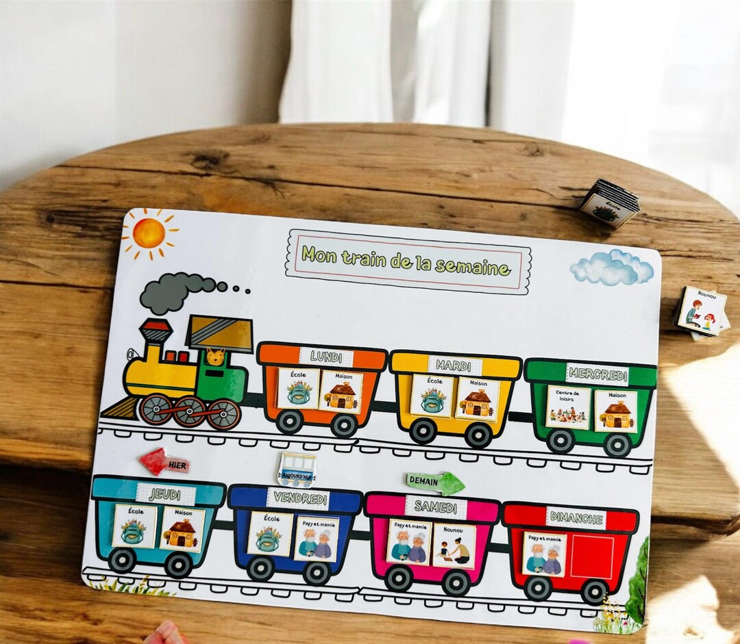 Children's Weekly Train – Nursery Weekly Planner – Visual Routine ...