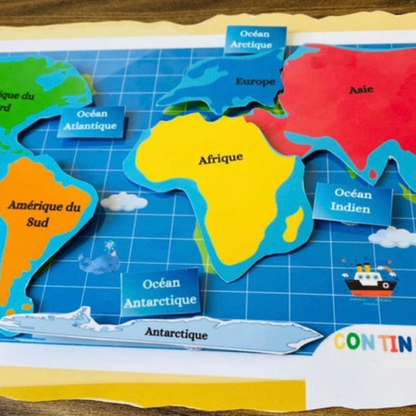 World Map Puzzle - Etsy