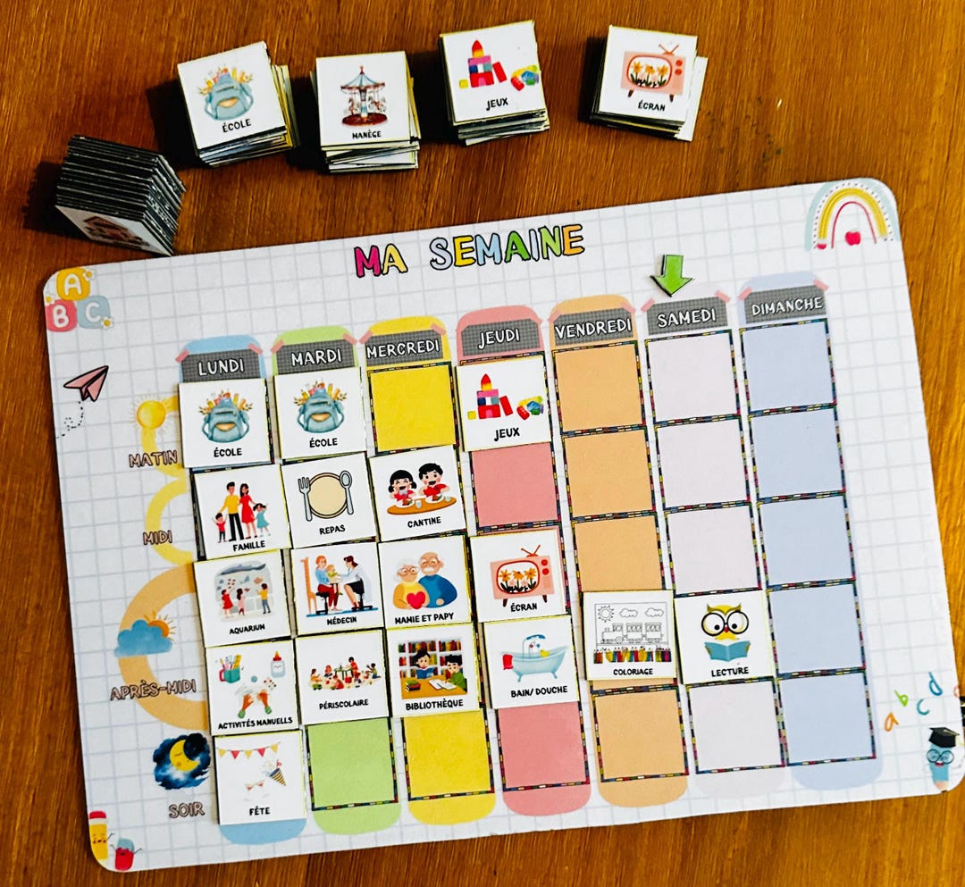 111 Magnets, Personalized Fun Weekly Planner for Children Weekly ...