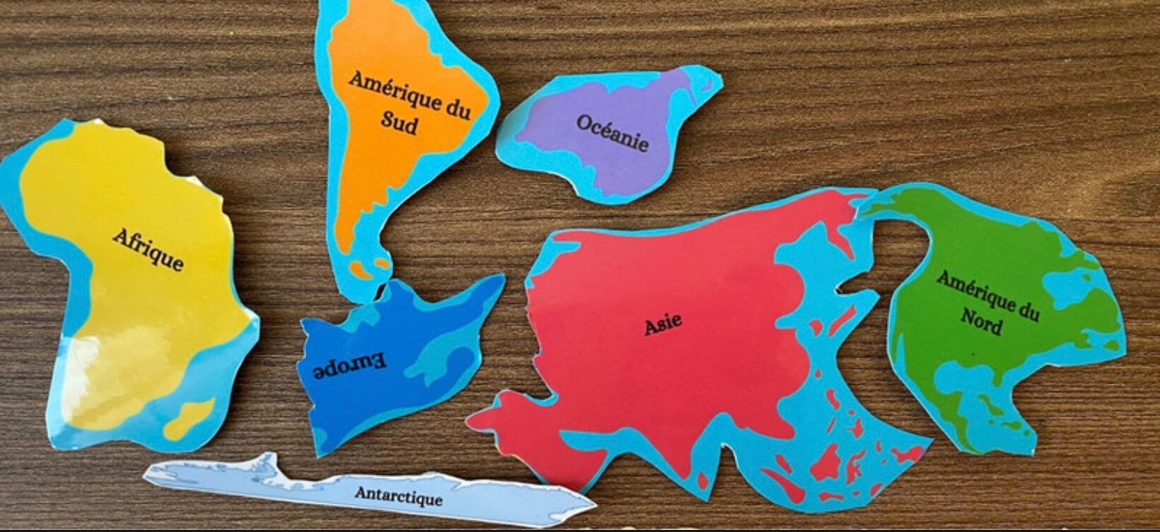 World Map Puzzle: Continents & Oceans, Montessori-inspired Educational ...