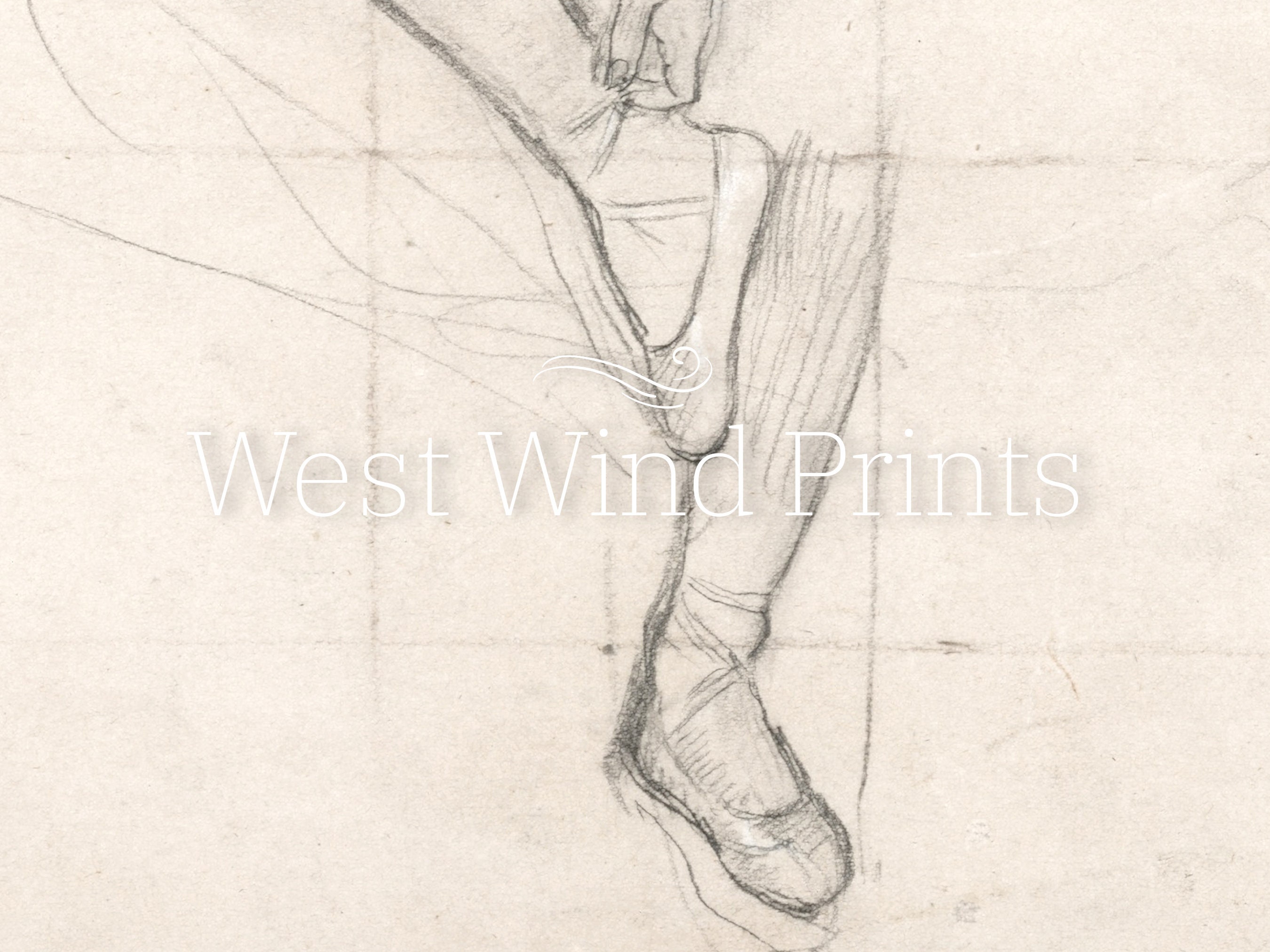 Vintage French Ballerina Sketch Set of 2, Ancient Ballet Dancer Art ...