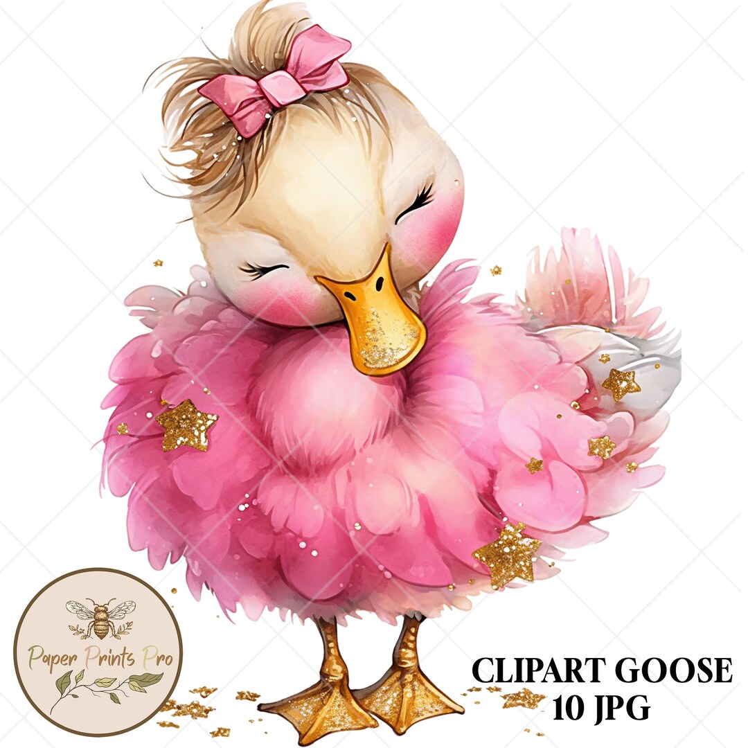 Quirky Cute Goose Clipart – 10 High-quality JPG Images for Junk ...