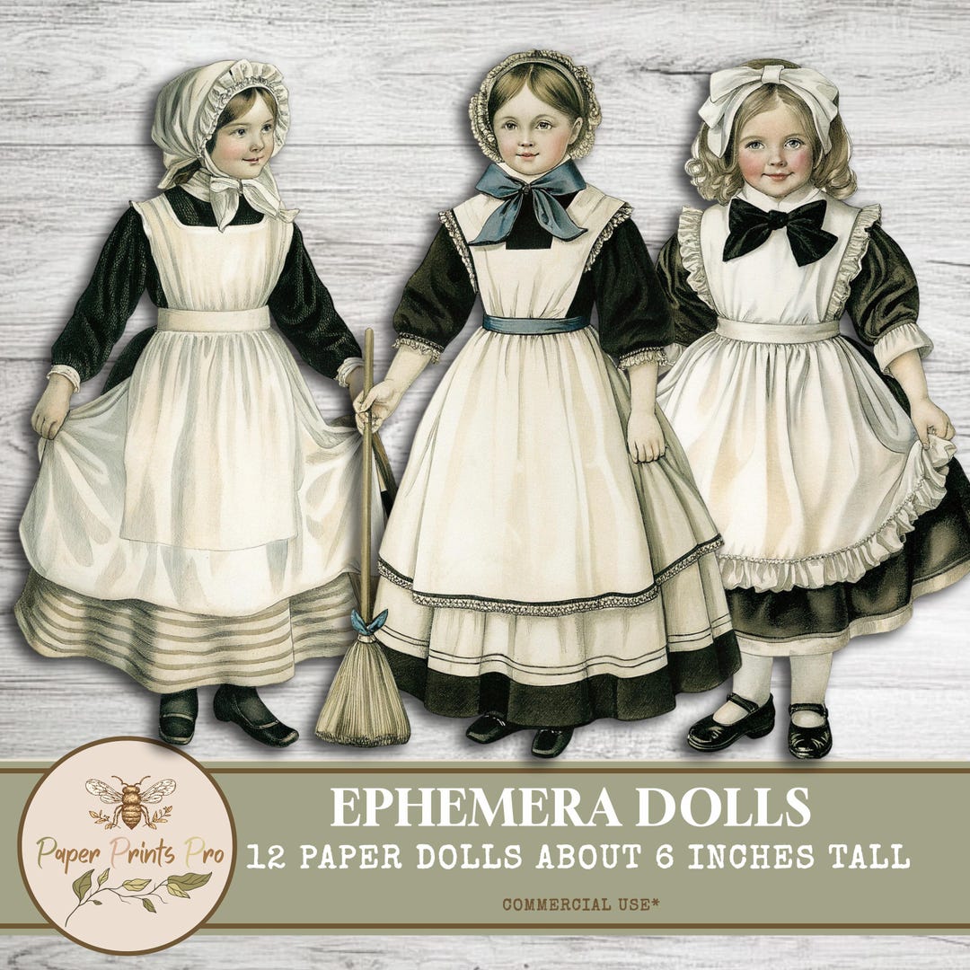 Vintage Printable Paper Dolls - Ephemera Dolls Victorian Housekeepers ...