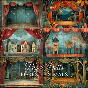 Printable Animal Paper Dolls – Puppet Theater Kit With Scenes for Kids ...