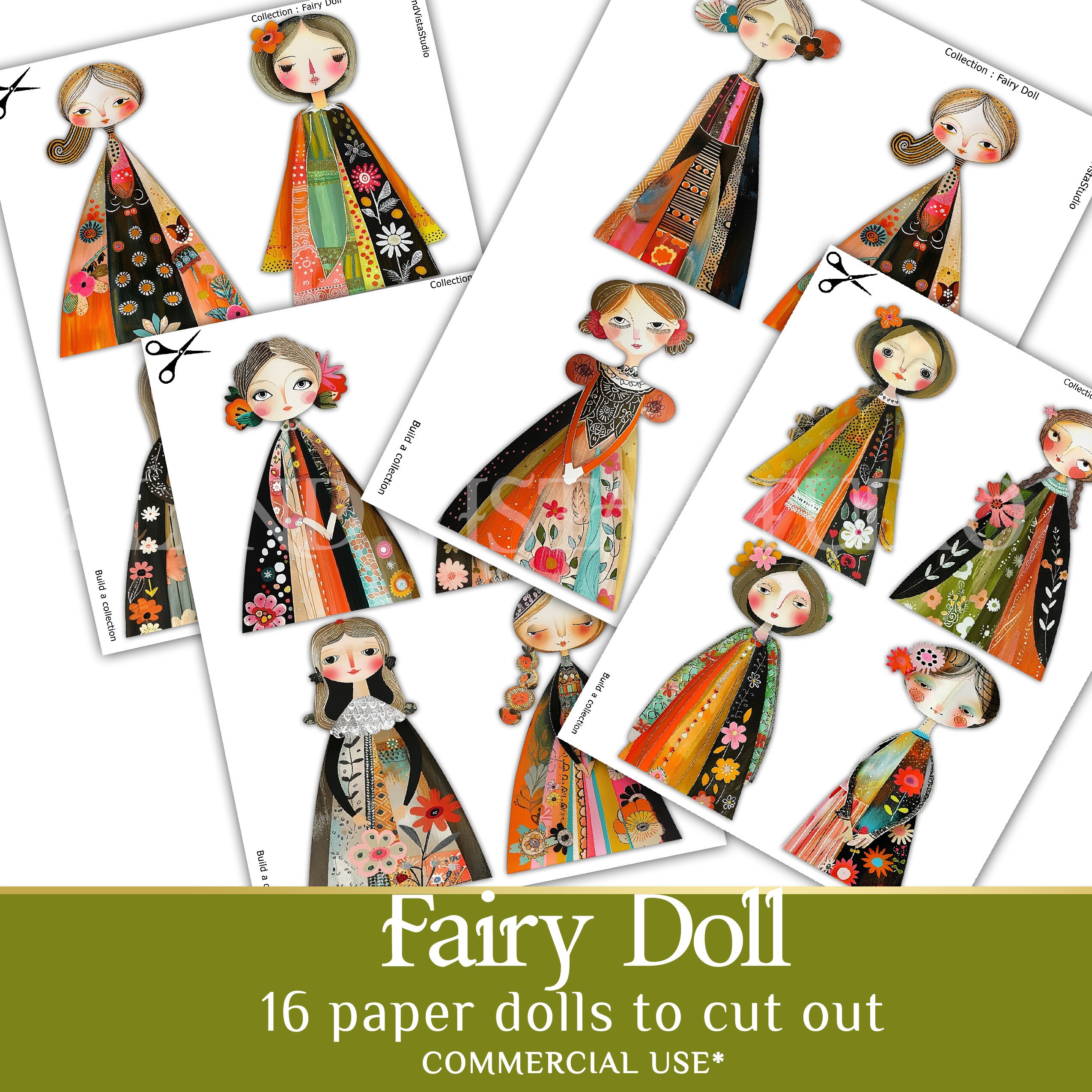 Digital Paper Doll Ephemera: Perfect for Junk Journal Supplies, Doll ...
