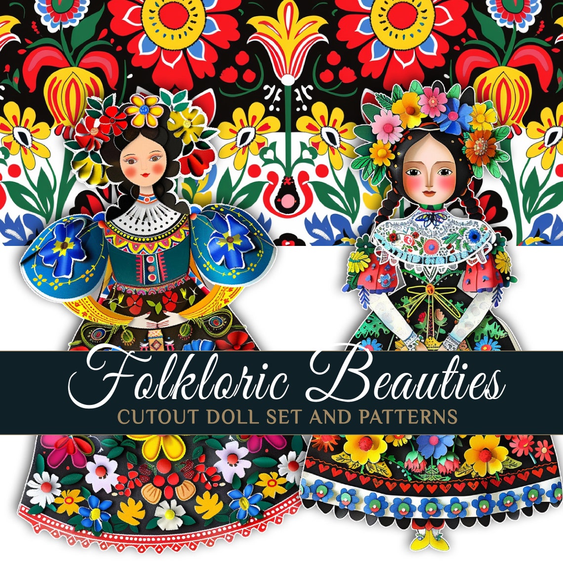 Printable Paper Doll Set With Backgrounds and Paperdols Kit for ...