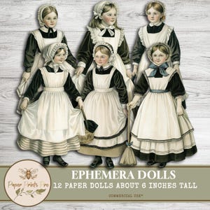 Vintage Printable Paper Dolls - Ephemera Dolls Victorian Housekeepers ...