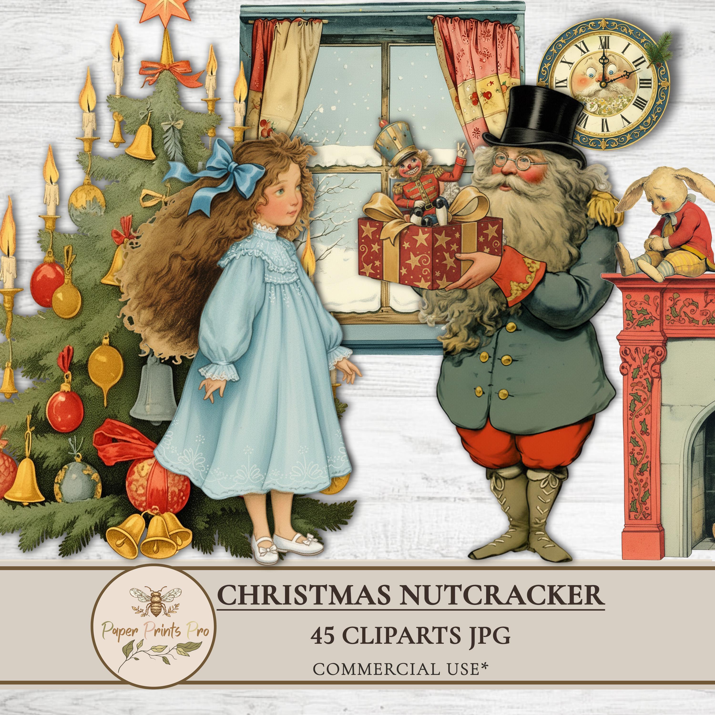Printable Nutcracker Paper Dolls – Vintage Christmas Ephemera Cutouts ...