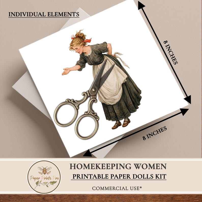Printable Paper Dolls Housekeeping Women Vintage Domestic Life Junk ...