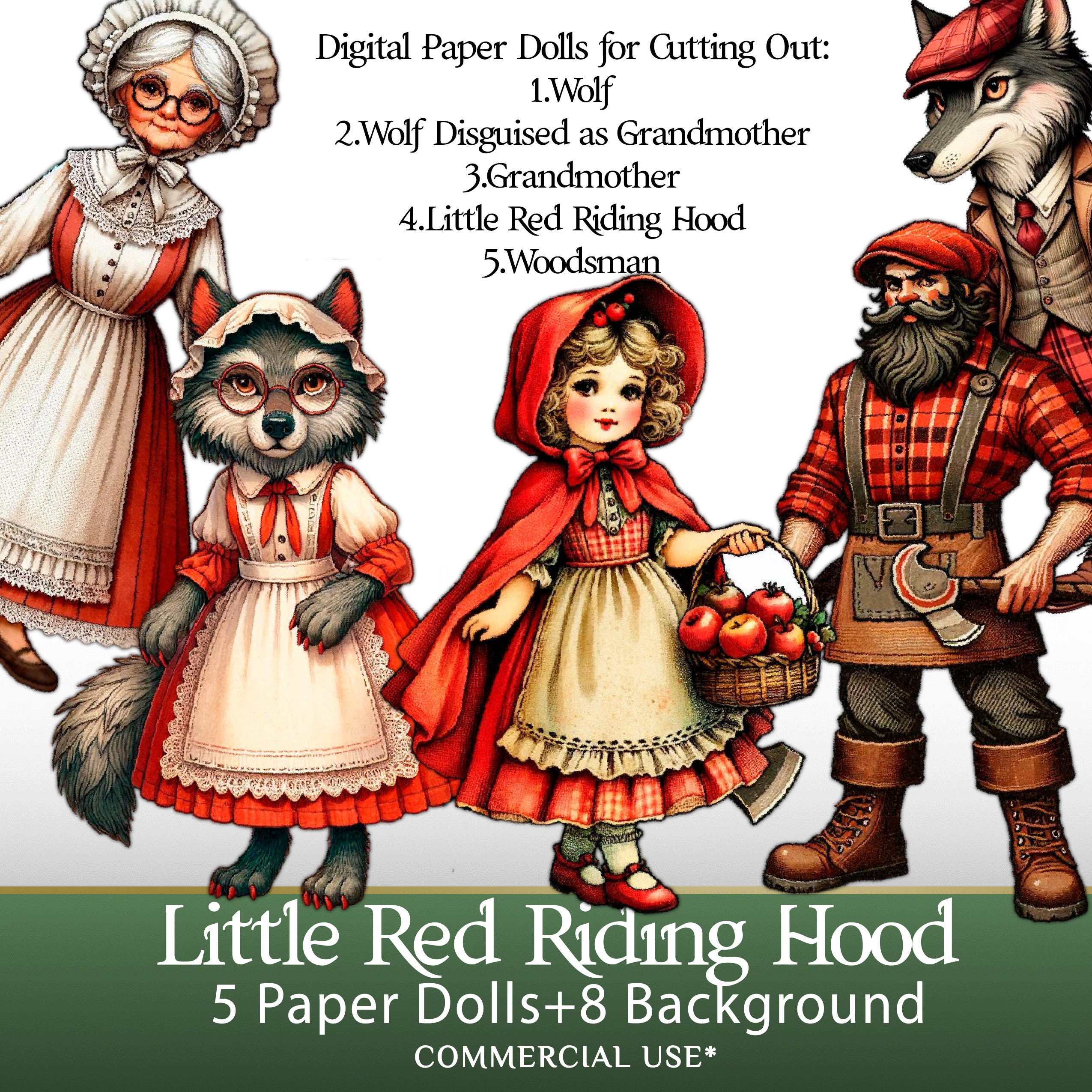 Paper Dolls : Little Red Riding Hood. Collection of Dolls From the ...