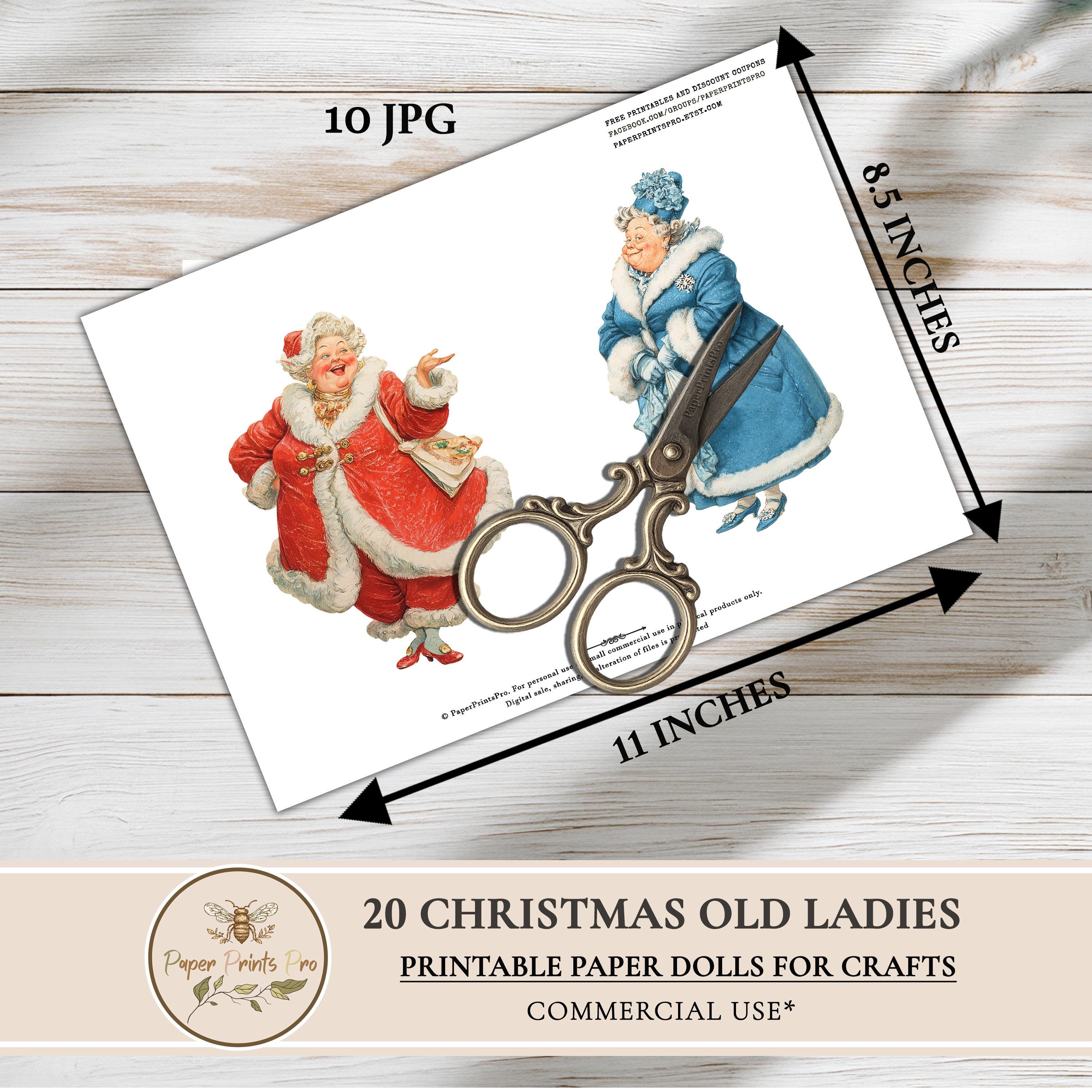 Funny Old Ladies Pictures, Cartoon Old Lady, Christmas Winter Printable ...