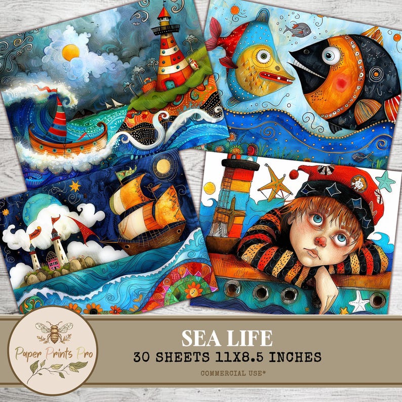 Printable Ocean Journal Pages – Mermaid and Pirate Theme for Junk ...