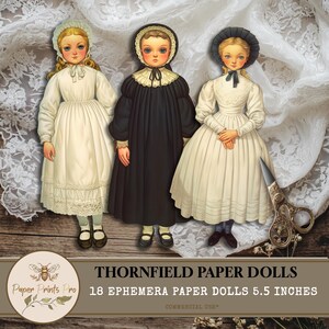Vintage Printable Paper Dolls - Journaling Ephemera -18 Paper Dolls (5. ...