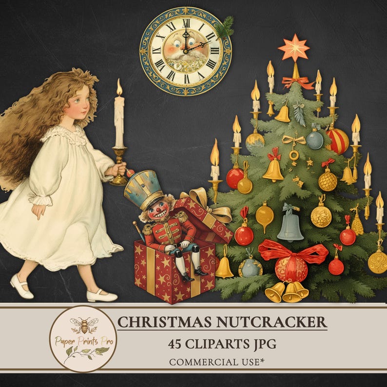 Printable Nutcracker Paper Dolls – Vintage Christmas Ephemera Cutouts ...