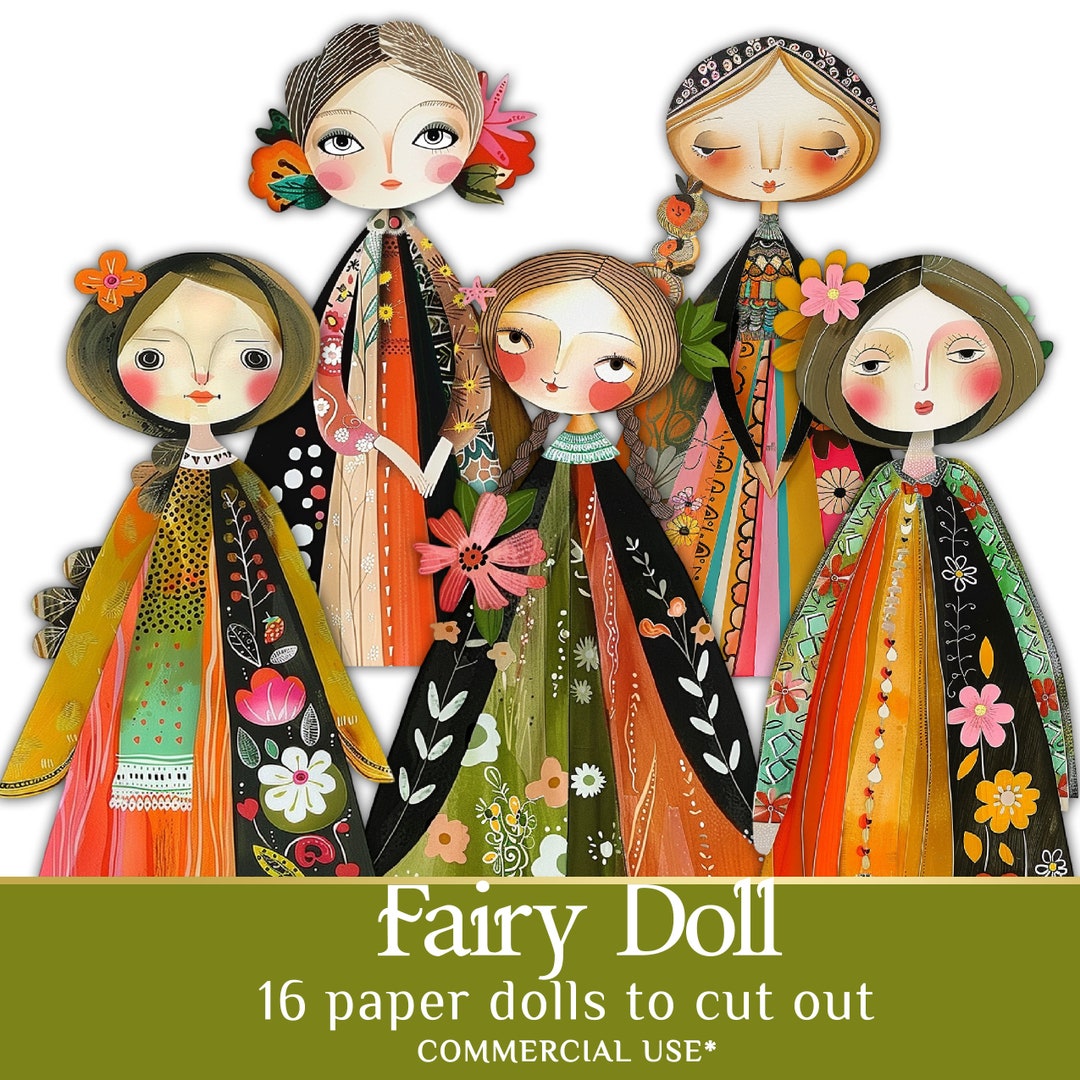 Digital Paper Doll Ephemera: Perfect for Junk Journal Supplies, Doll ...