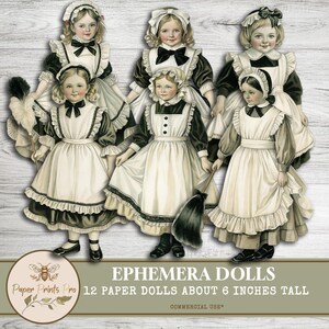 Vintage Printable Paper Dolls - Ephemera Dolls Victorian Housekeepers ...
