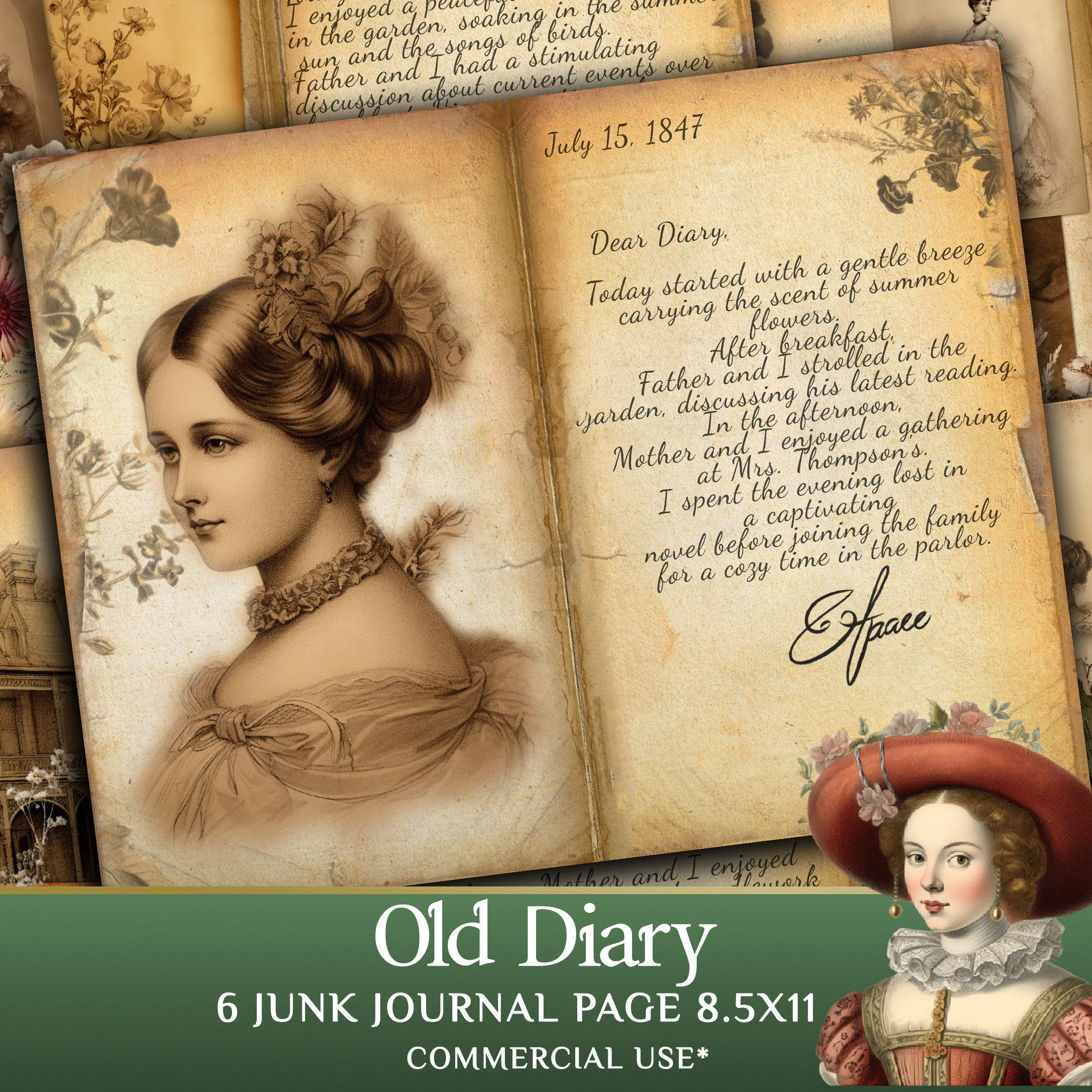 Vintage Diary Junk Journal KIT Perfect for Creating Unique and ...