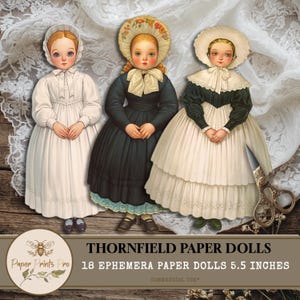 Vintage Printable Paper Dolls - Journaling Ephemera -18 Paper Dolls (5. ...