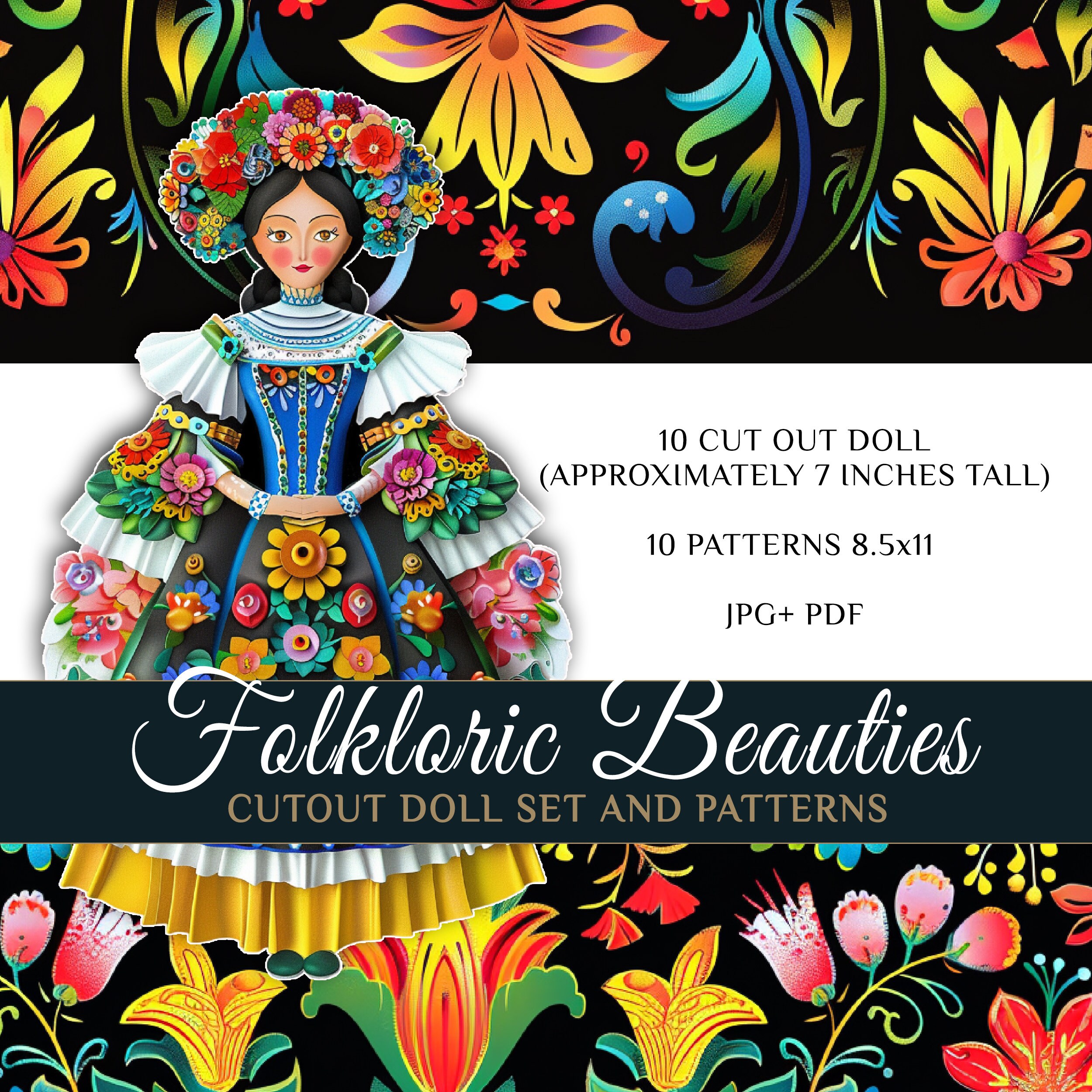 Printable Paper Doll Set With Backgrounds and Paperdols Kit for ...