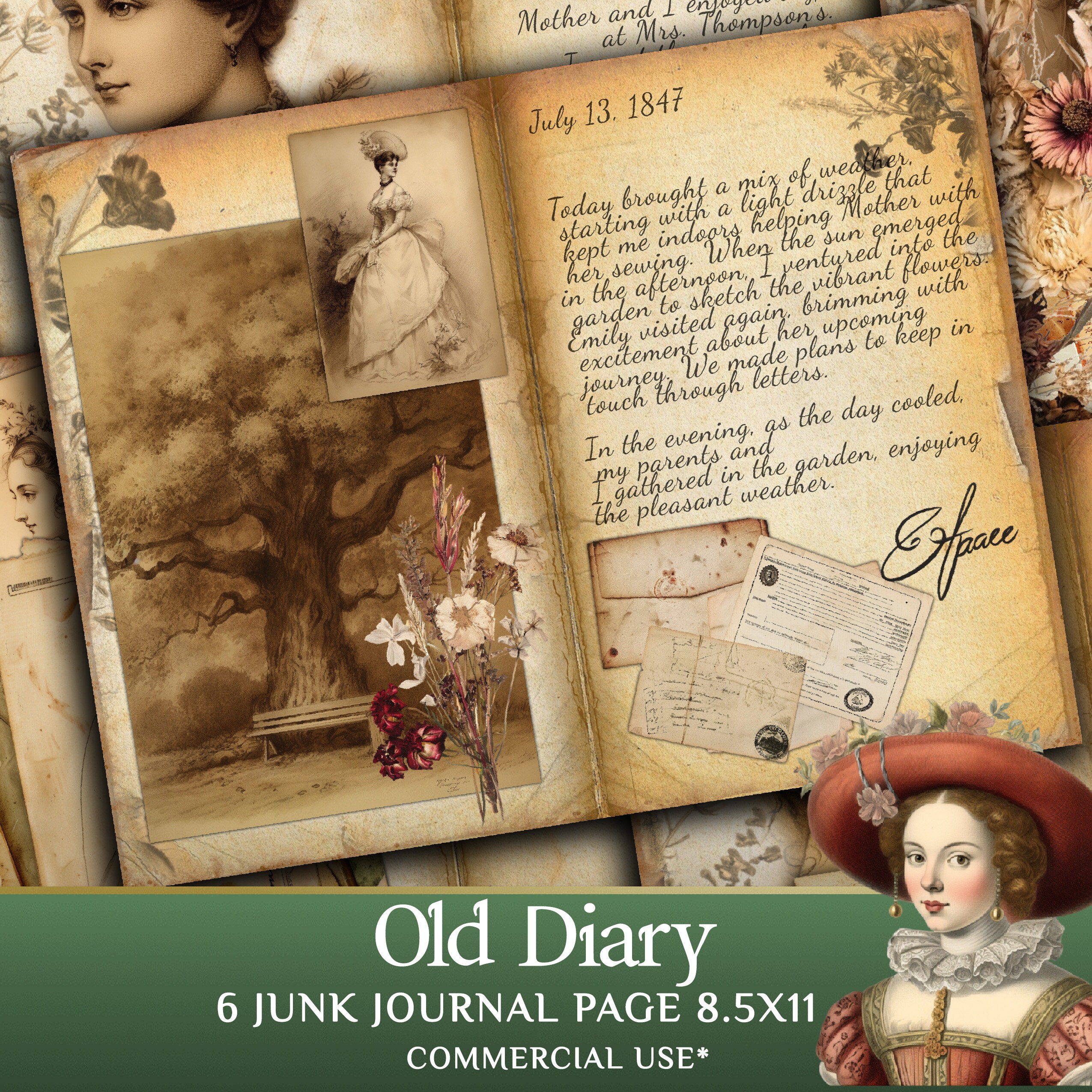 Vintage Diary Junk Journal KIT Perfect for Creating Unique and ...