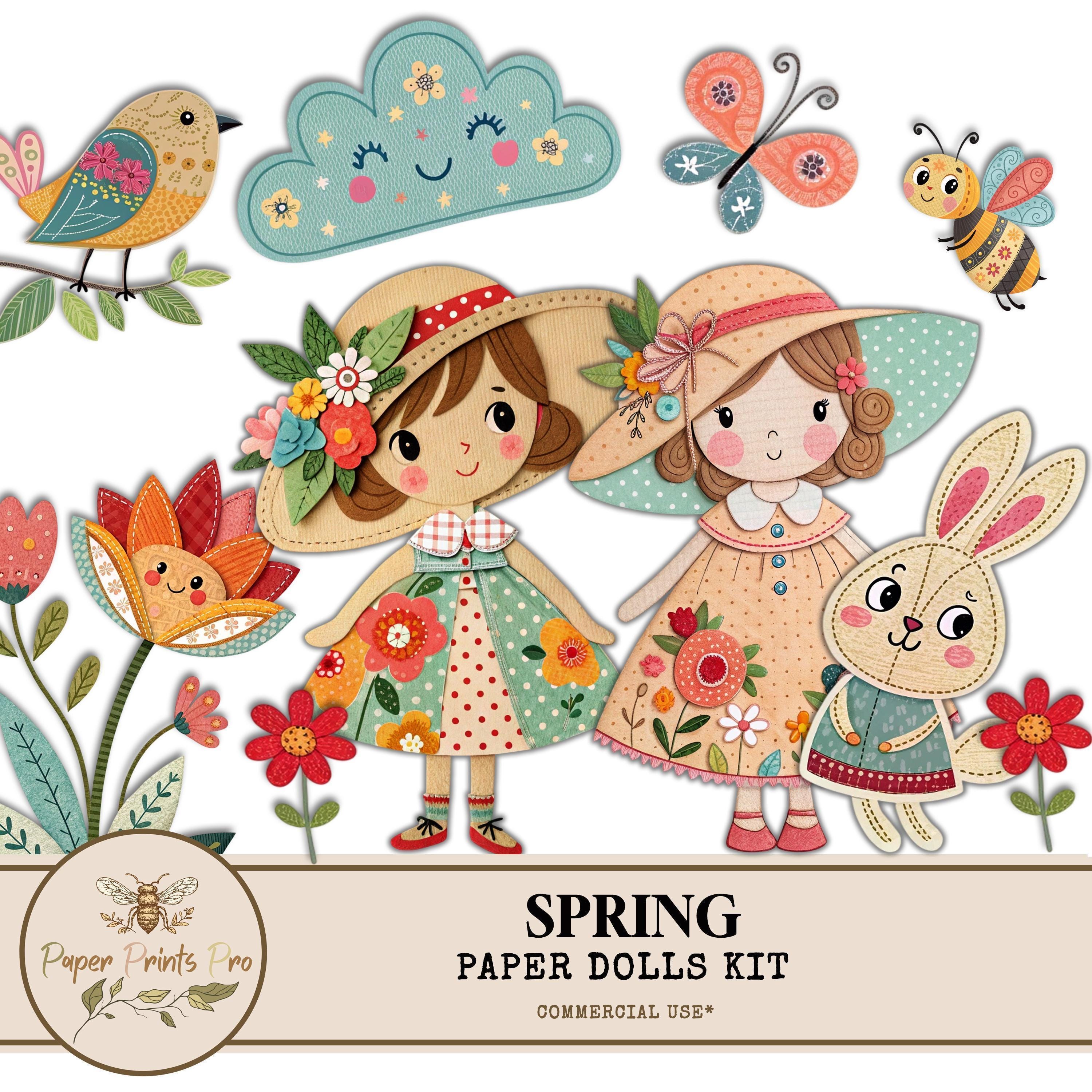 Paper Dolls Spring Kit – Printable DIY Cutouts for Journals ...