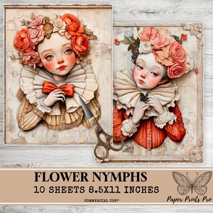 Flower Nymphs – 10 Enchanting Floral Girls for Scrapbooking, Journaling ...