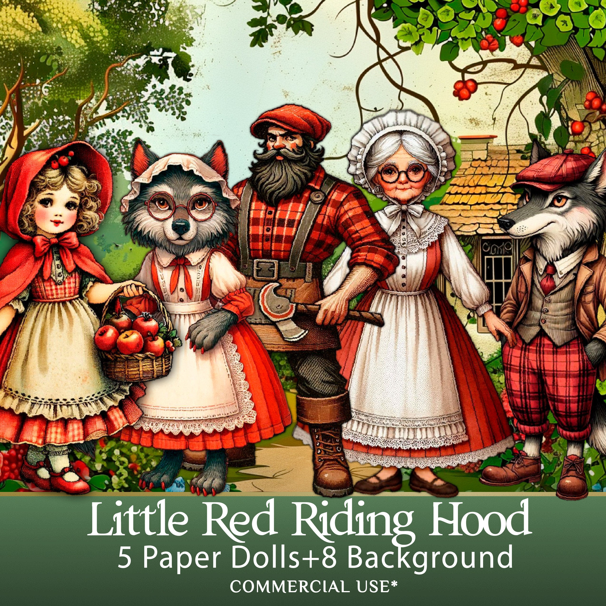 Paper Dolls : Little Red Riding Hood. Collection of Dolls From the ...