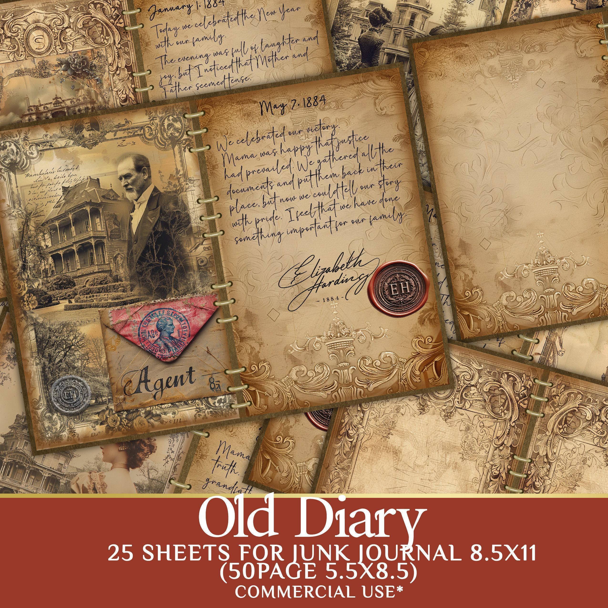 Victorian Diary Pages for Junk Journal Wich Antique Letters - Etsy