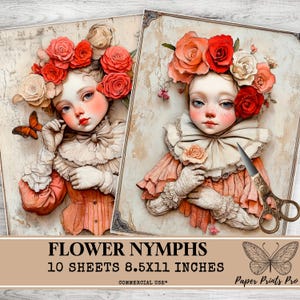 Flower Nymphs – 10 Enchanting Floral Girls for Scrapbooking, Journaling ...
