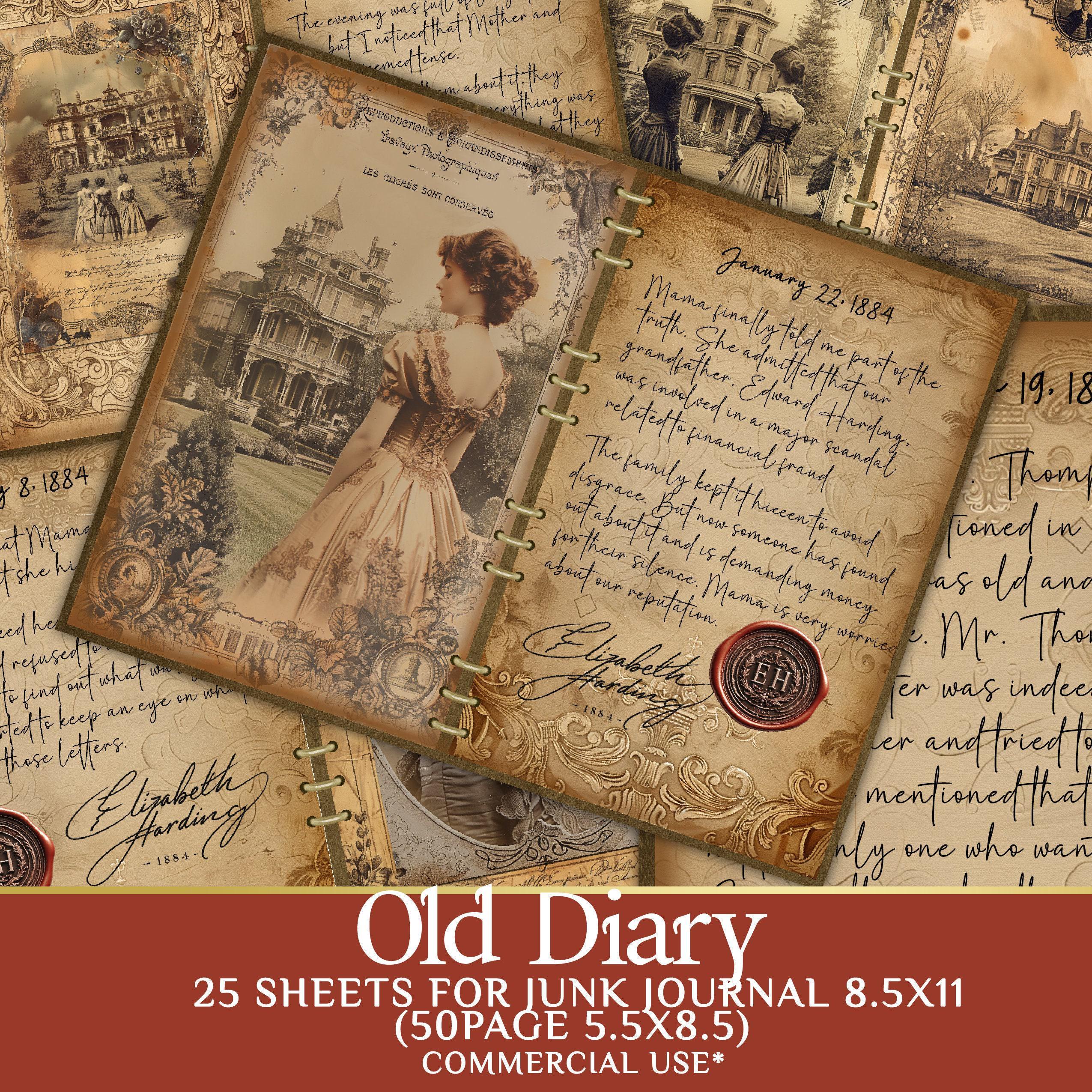 Victorian Diary Pages for Junk Journal Wich Antique Letters - Etsy