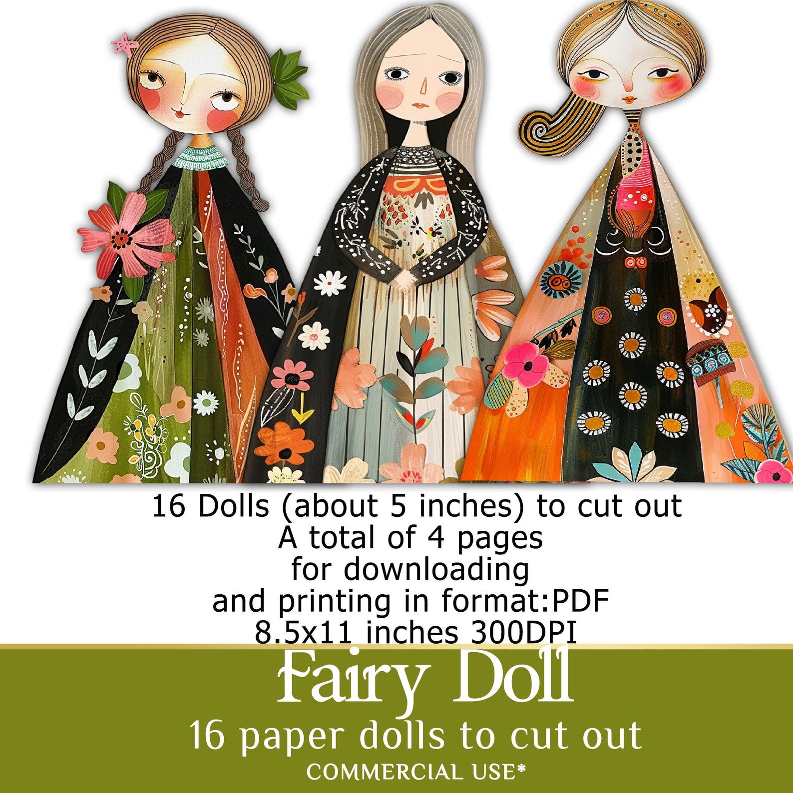Digital Paper Doll Ephemera: Perfect for Junk Journal Supplies, Doll ...