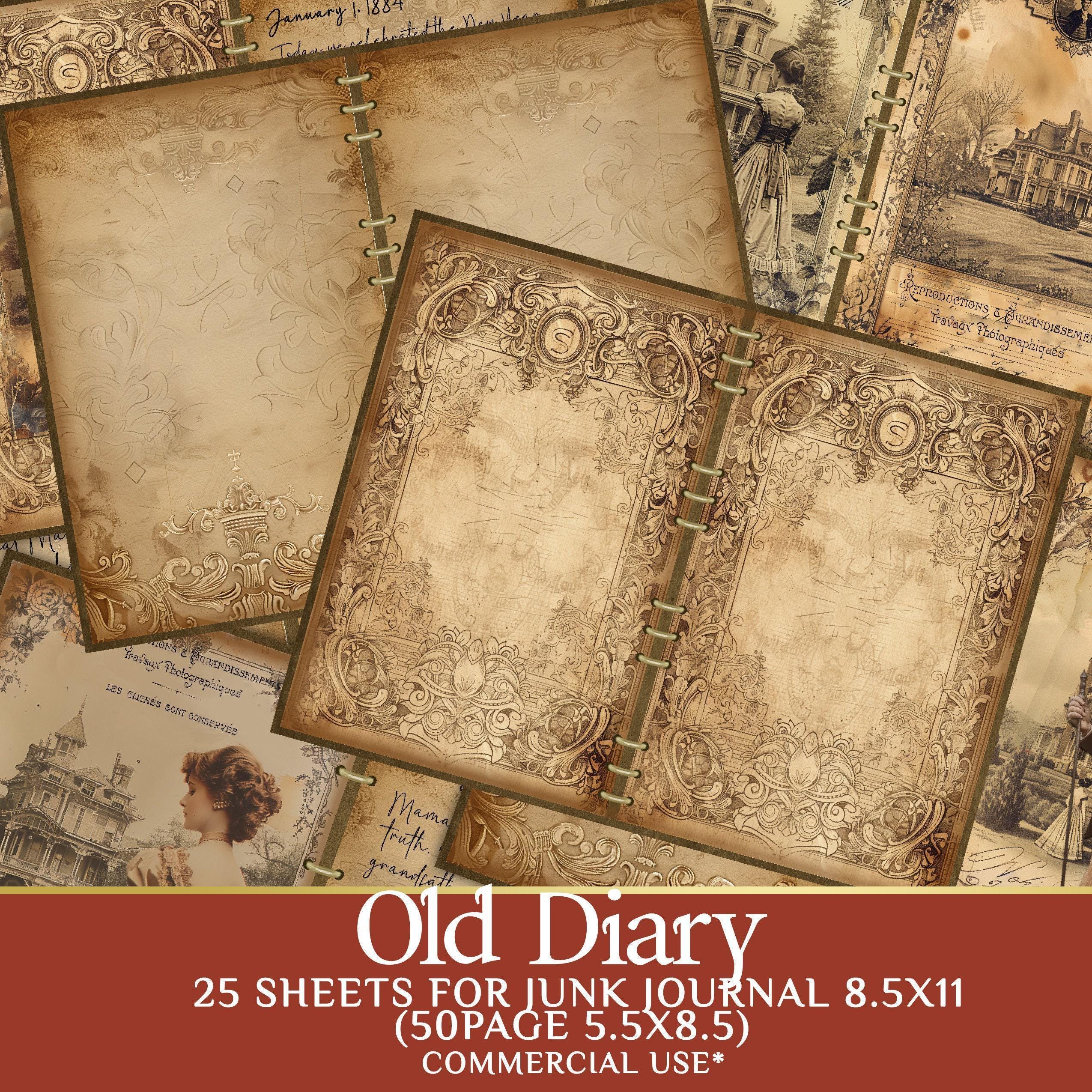 Victorian Diary Pages for Junk Journal Wich Antique Letters - Etsy