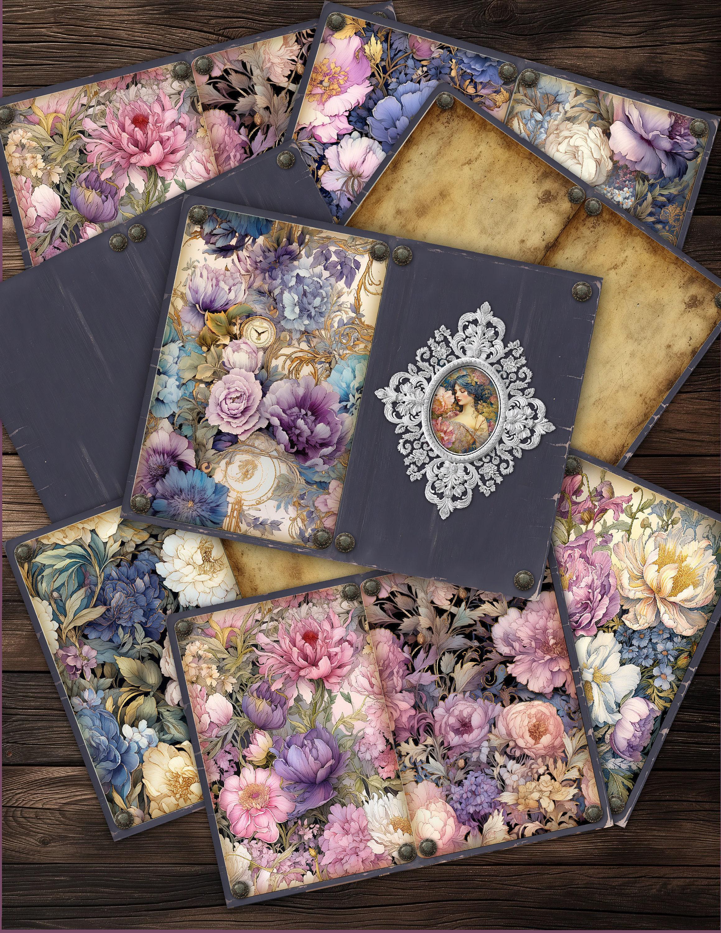 Floral Folio Kit for Junk Journals – Complete Crafting and Ephemera ...