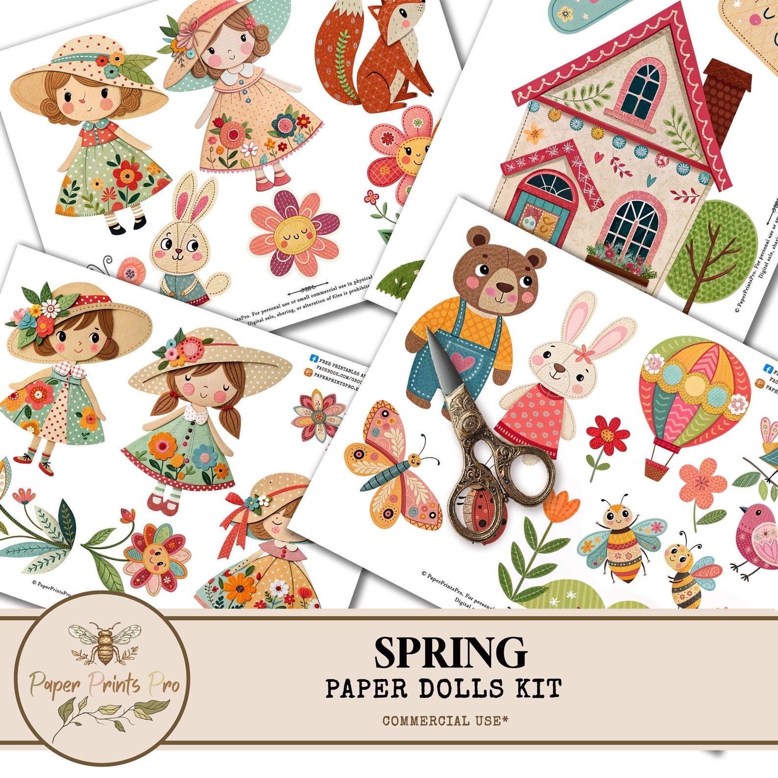 Paper Dolls Spring Kit – Printable DIY Cutouts for Journals ...