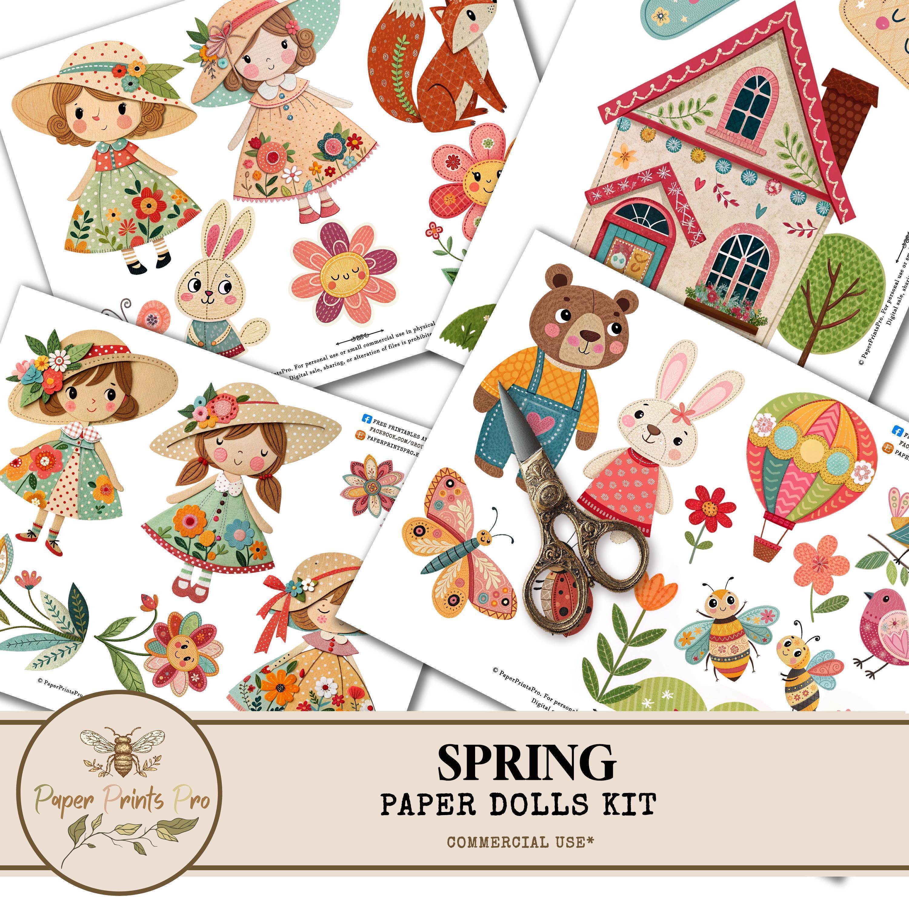 Paper Dolls Spring Kit – Printable DIY Cutouts for Journals ...