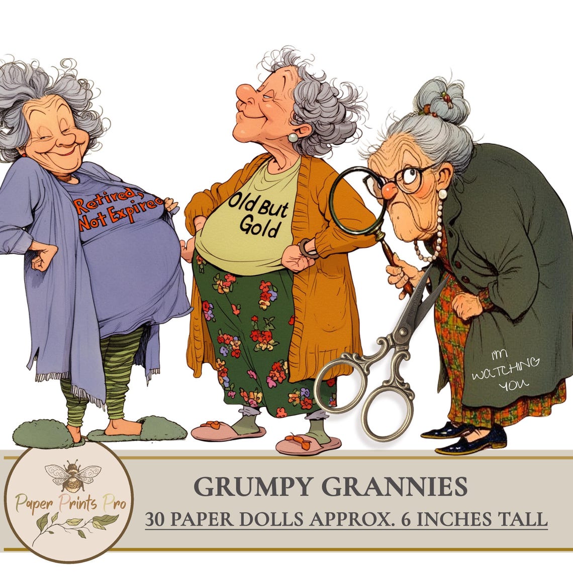 Printable Funny Old Ladies Pictures Paper Dolls – Grumpy Old Lady ...