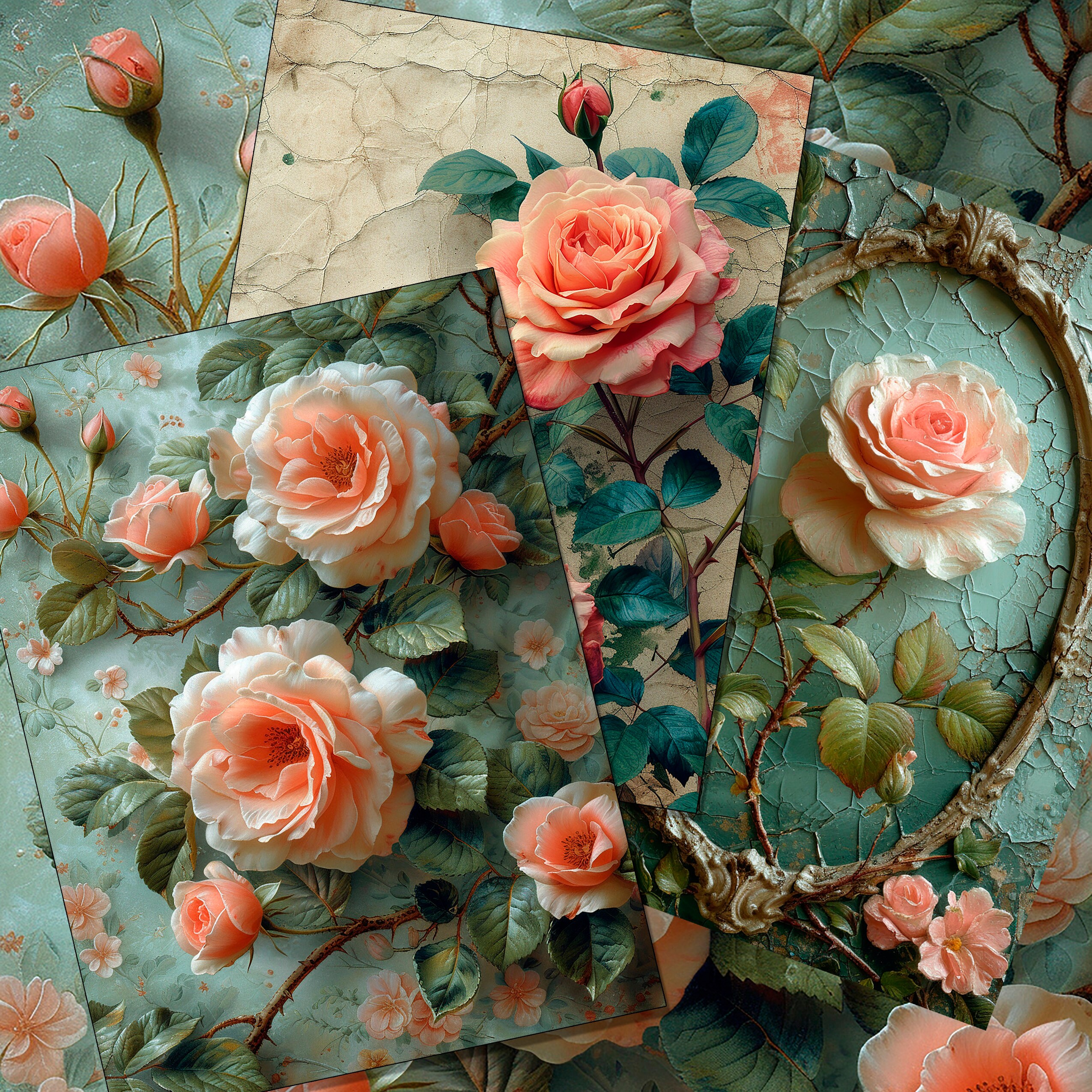 Scrapbooks Supplies Junk Journal Kit 24 Vintage Decoupage Papers BIRD ...