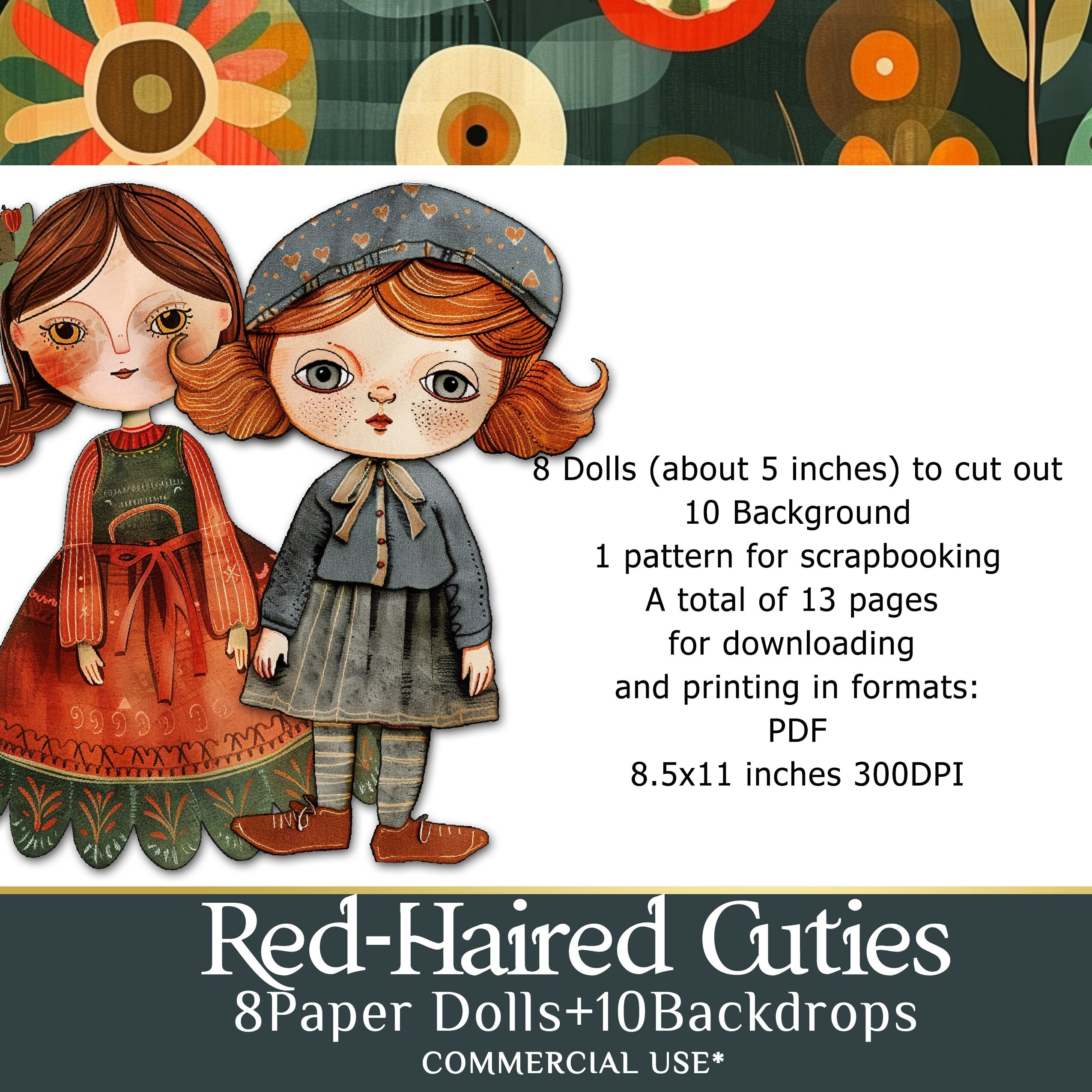 Paper Dolls Set for Puppet Theater Fun and Easy Cut-out Paper Doll Kit ...