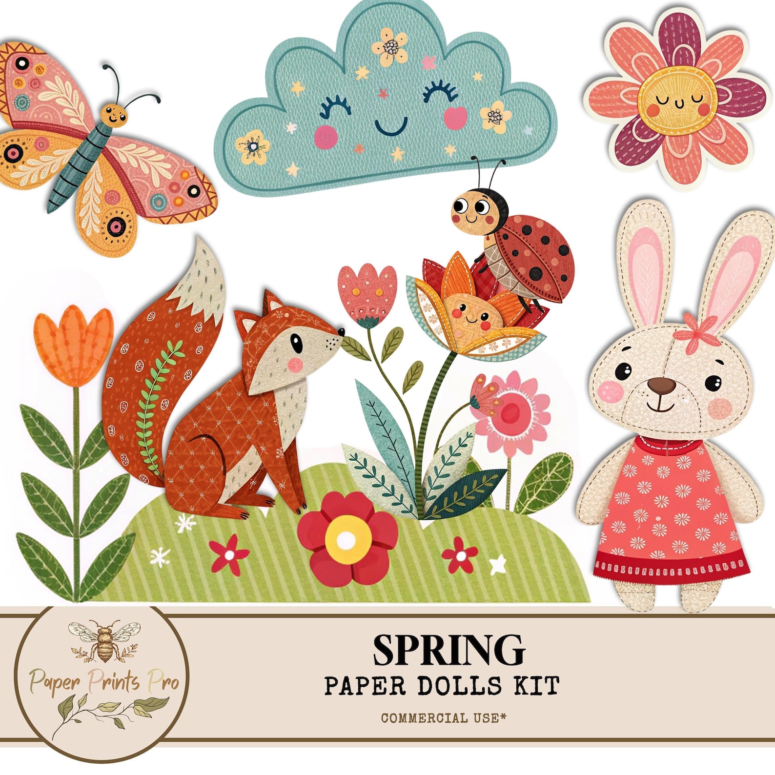 Paper Dolls Spring Kit – Printable DIY Cutouts for Journals ...