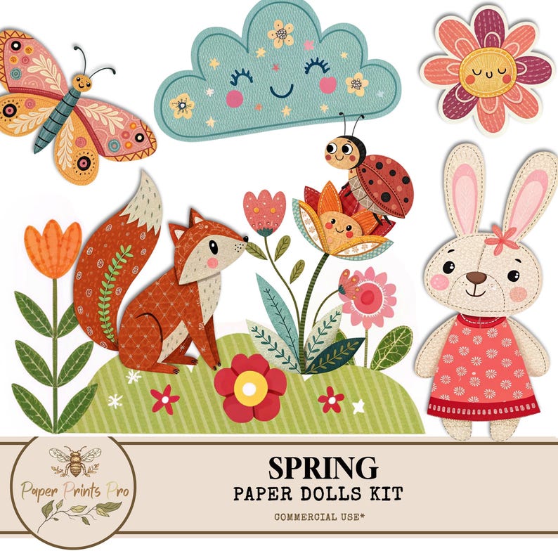 Paper Dolls Spring Kit – Printable DIY Cutouts for Journals ...