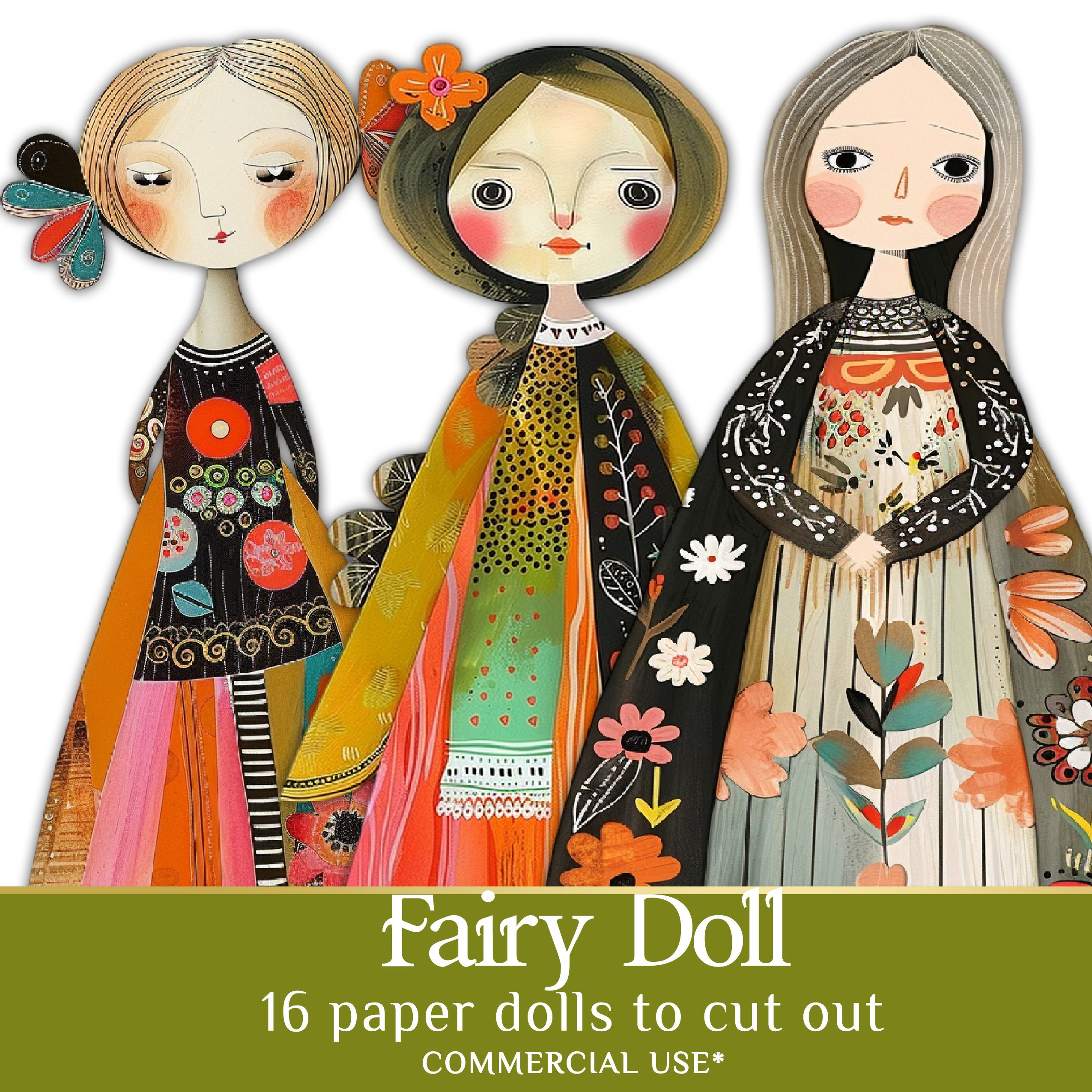 Digital Paper Doll Ephemera: Perfect for Junk Journal Supplies, Doll ...