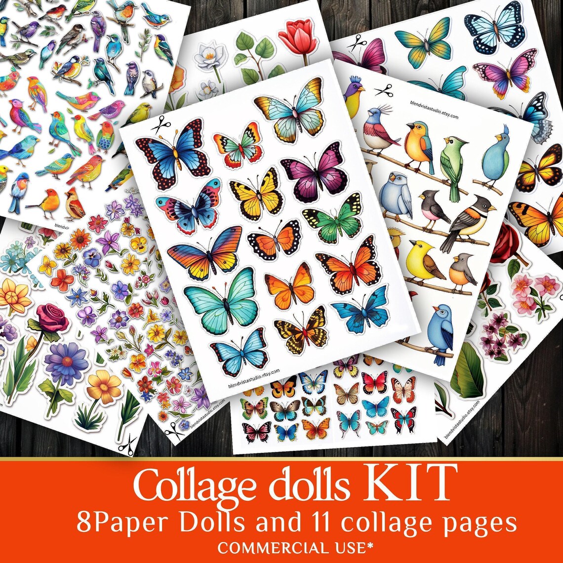 Printable Paper Doll Collage Kit – Ephemera Cutouts for Junk Journals ...