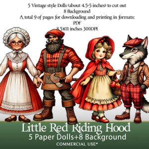 Paper Dolls : Little Red Riding Hood. Collection of Dolls From the ...