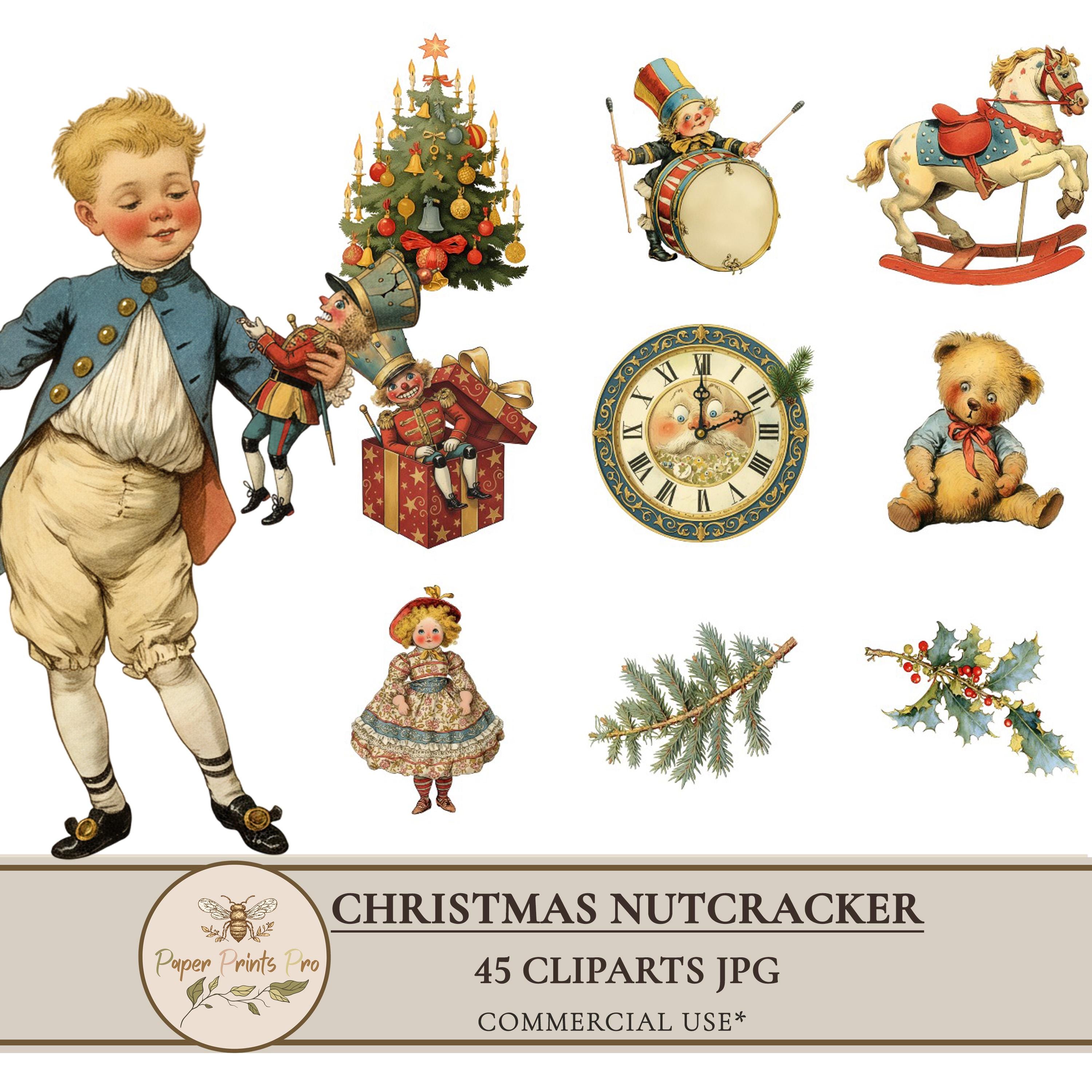 Printable Nutcracker Paper Dolls – Vintage Christmas Ephemera Cutouts ...