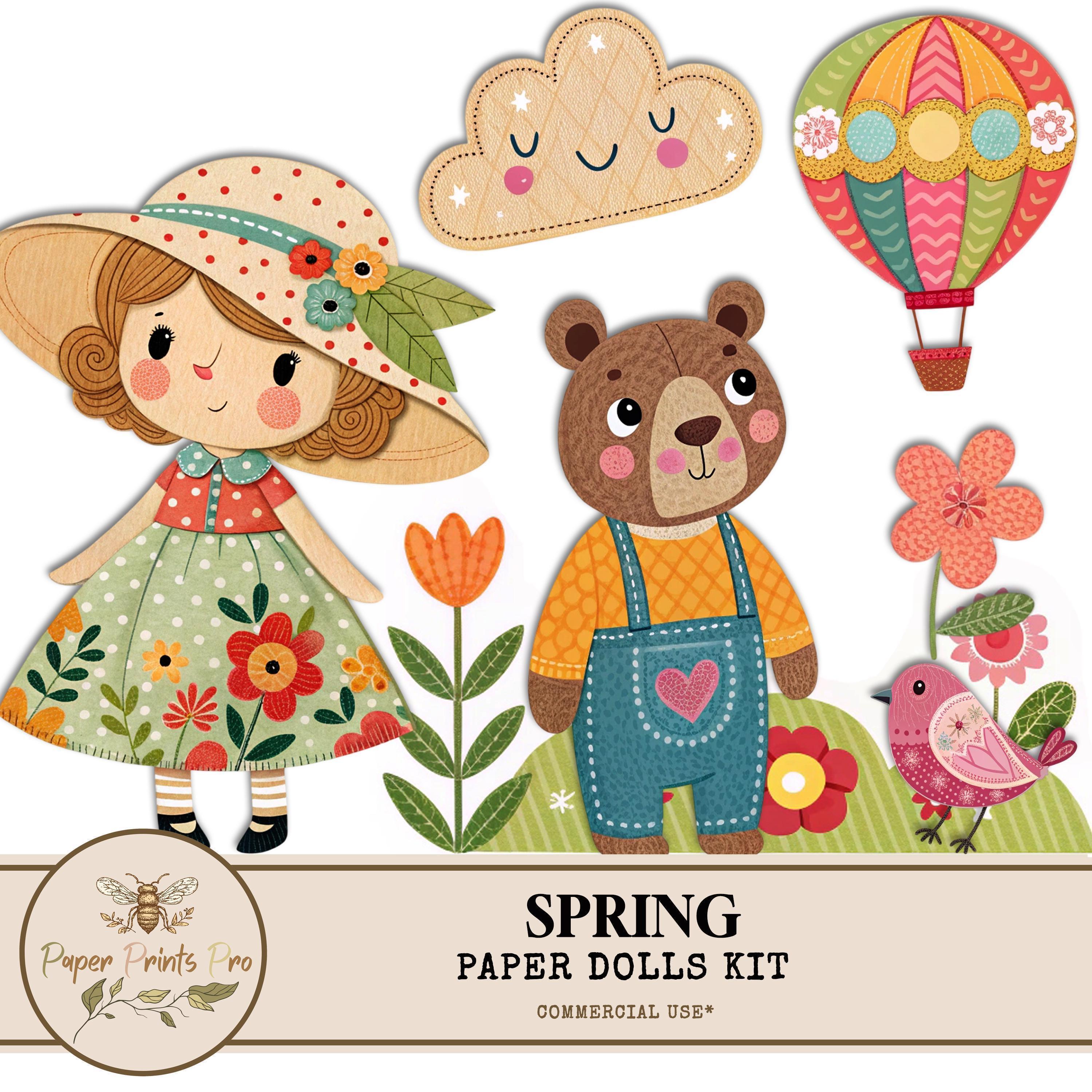 Paper Dolls Spring Kit – Printable DIY Cutouts for Journals ...